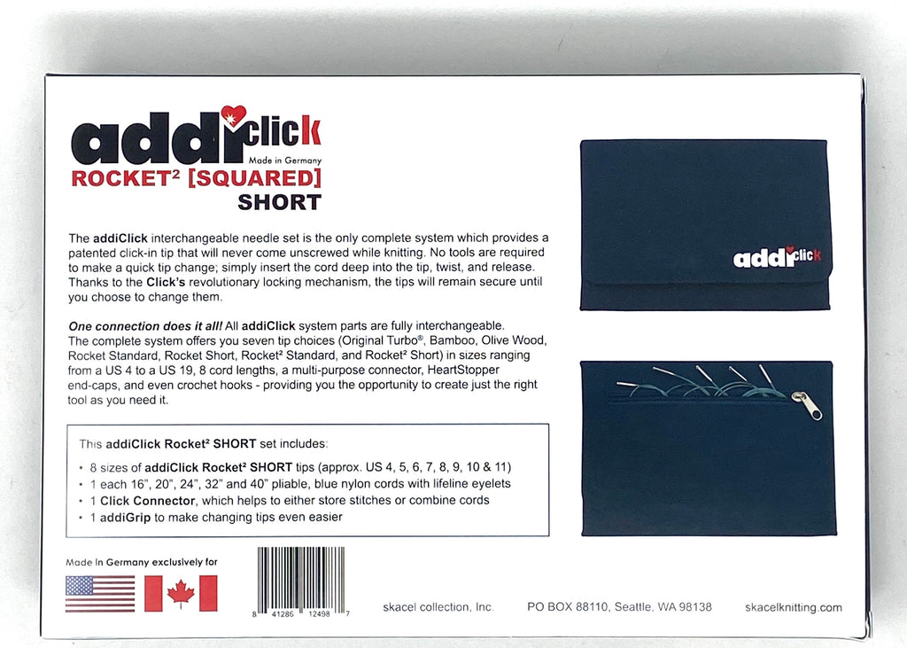 AddiClick Rocket Squared Short Interchangeable Needle Set – The Lovina Shop