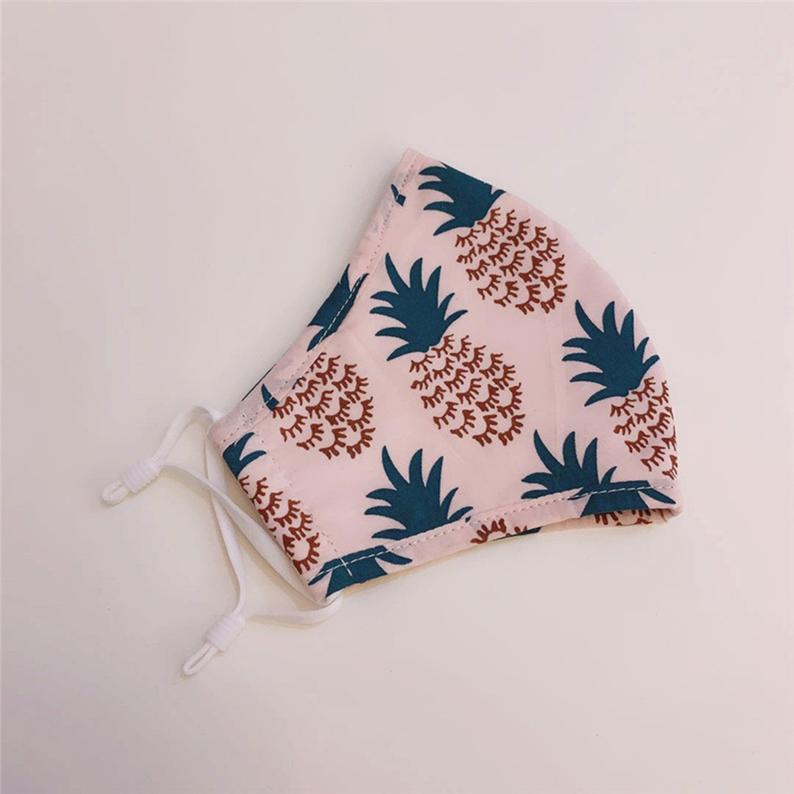 Reusable Face Mask Pineapple Print | Pineapple Face Scarf – The Lovina Shop